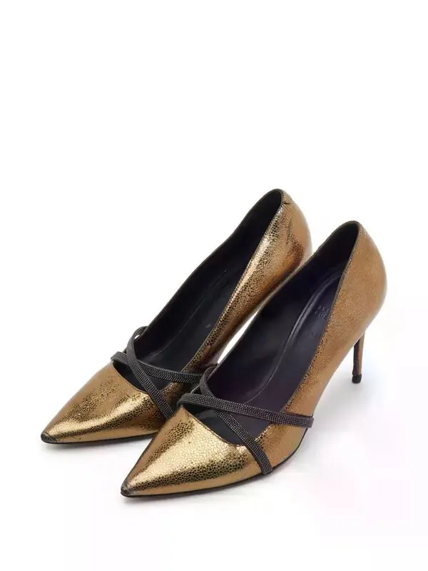 Brunello Cucinelli Metallic Pointed-toe Pumps