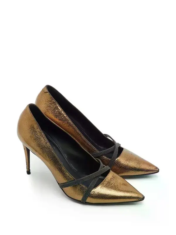 Brunello Cucinelli Metallic Pointed-toe Pumps