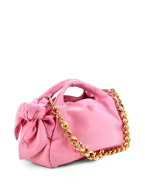 Versace Medusa Head Chain Tote Leather Shoulder Bag