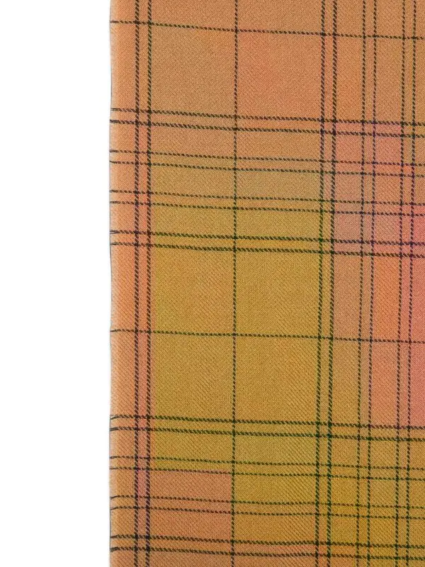 Destin Check Frayed-edge Scarf