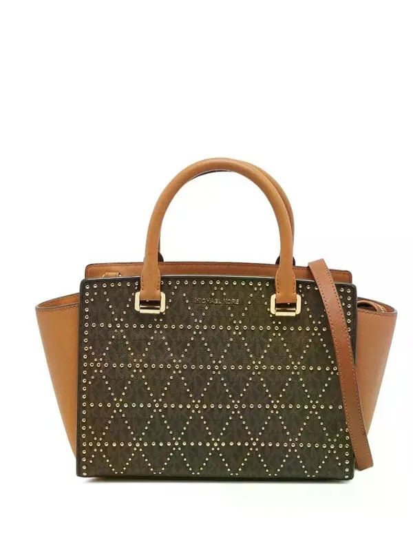 Michael Kors Selma Studded Tote Bag - Brown