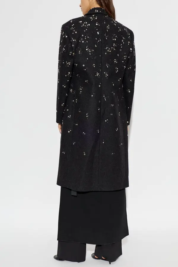 JIL SANDER Wool Coat With Sequins
