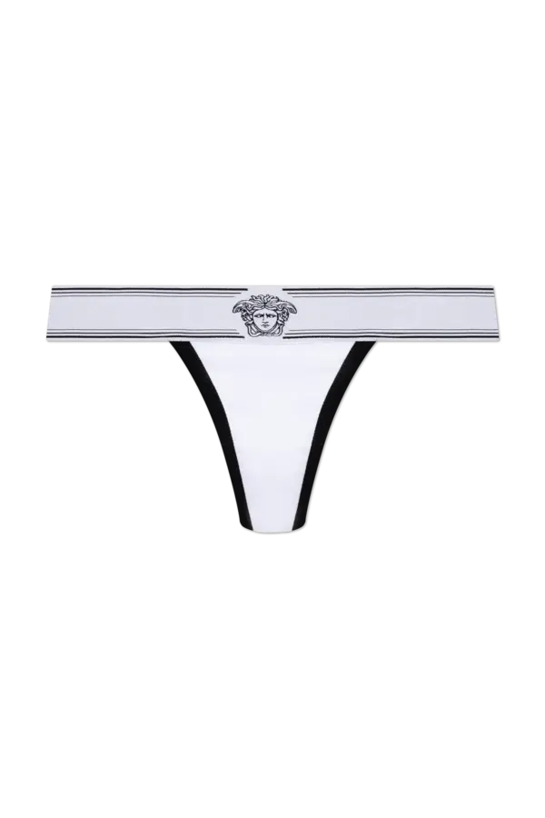 Versace Cotton Logo Thong