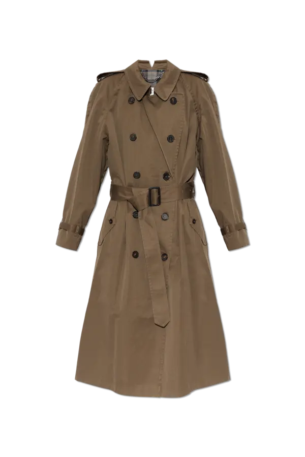 MAISON MARGIELA Trench Coat With Belt - Green