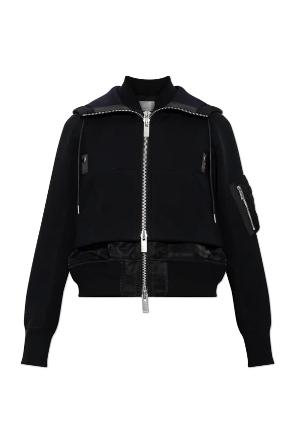 Sacai Jacket Made Of Mixed Materials - Black