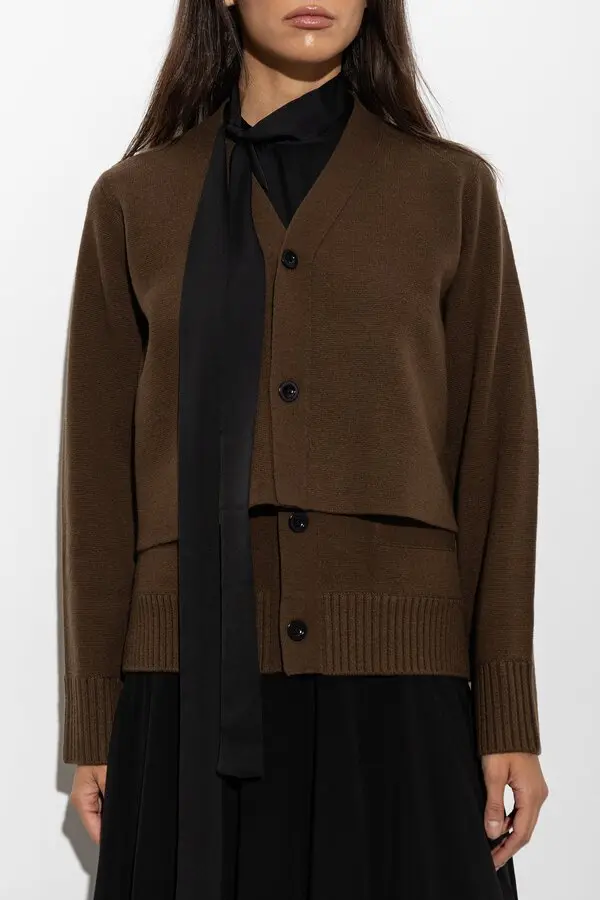 Sacai Cardigan Made From Combined Materials