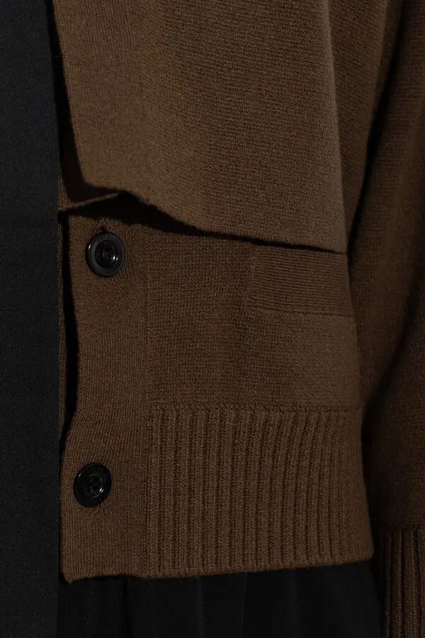 Sacai Cardigan Made From Combined Materials
