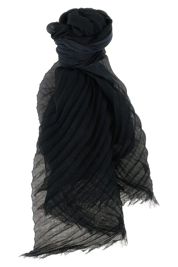 Issey Miyake Gradation Ramie Pleats' Stole - Black