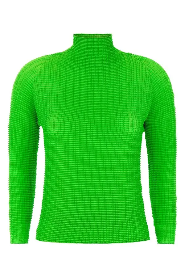 Issey Miyake Wooly Pleats-68' Blouse - Green