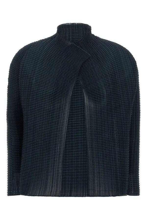 Issey Miyake Wooly Pleats-68 Cardigan - Blue
