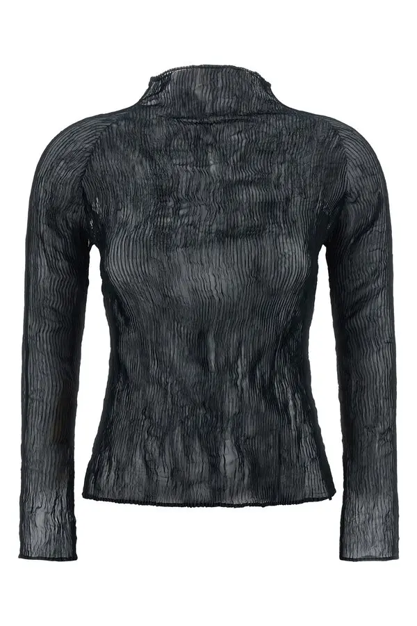Issey Miyake Chiffon Twist 1' Sweater - Black
