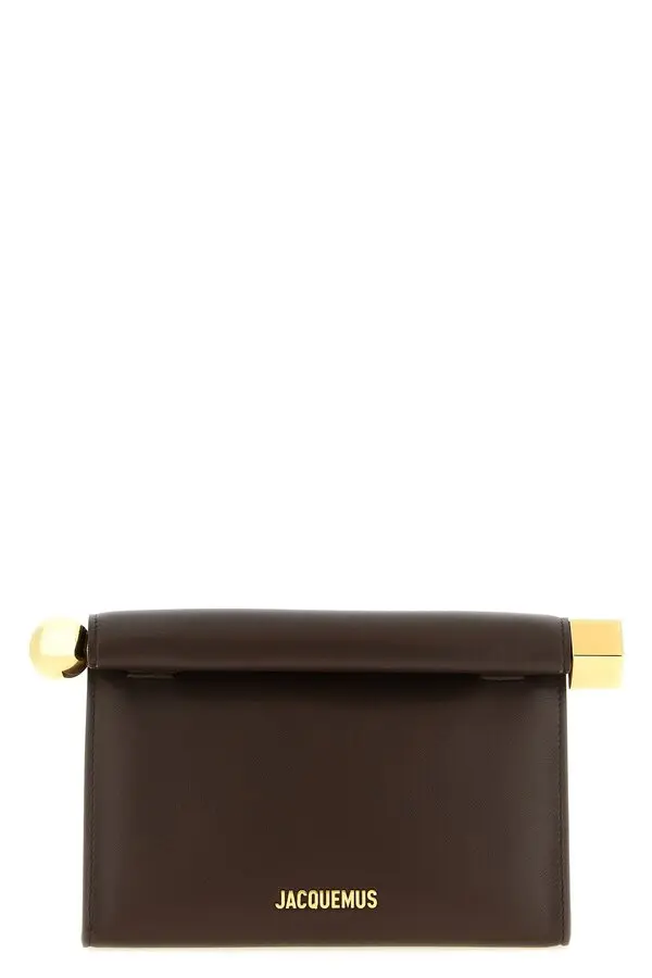 Jacquemus Le Sac Rond Carré Clutch - Brown