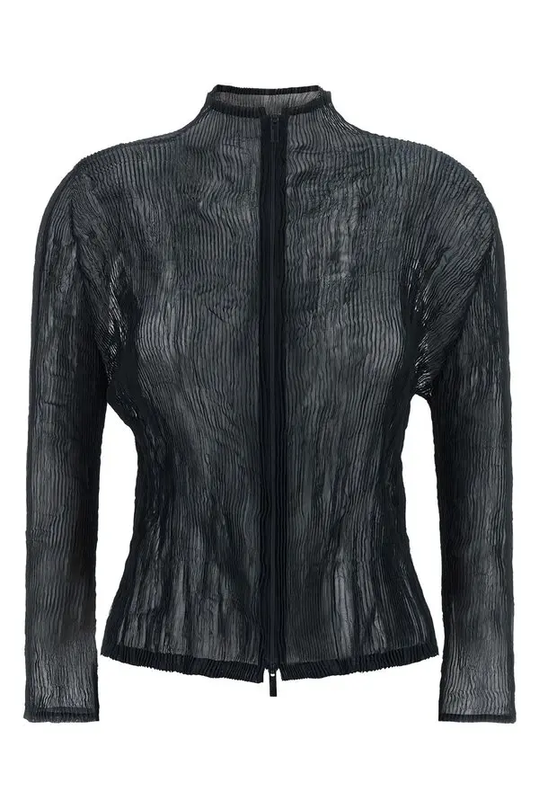 Issey Miyake Chiffon Twist 1 Cardigan - Blue