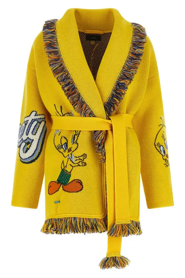 Alanui X Looney Tunes 'hula Tweety' Cardigan - Yellow