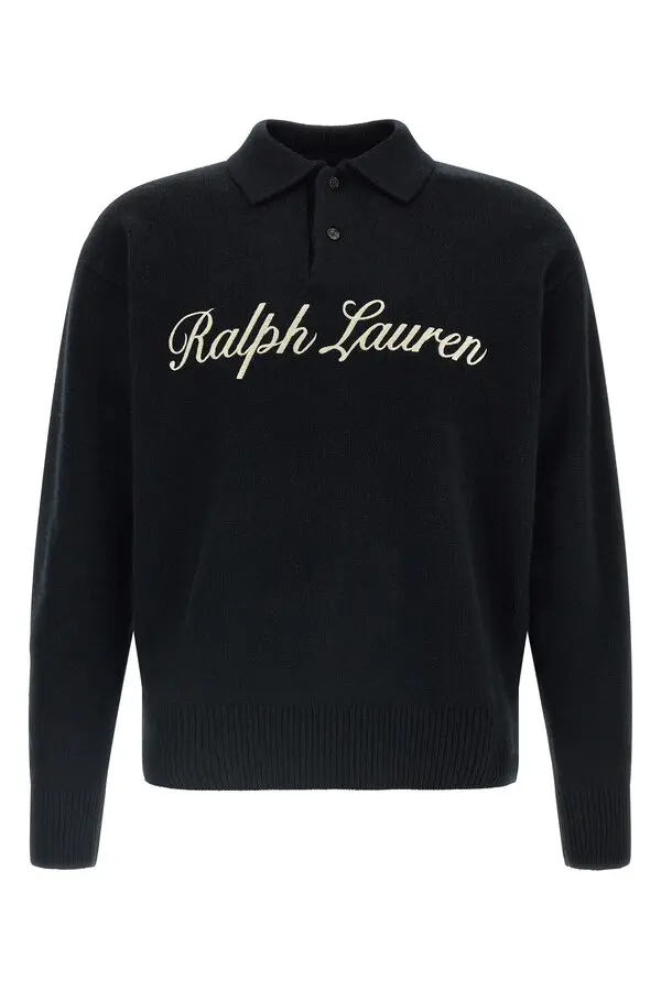 Polo Ralph Lauren Italic Logo Polo Shirt - Black