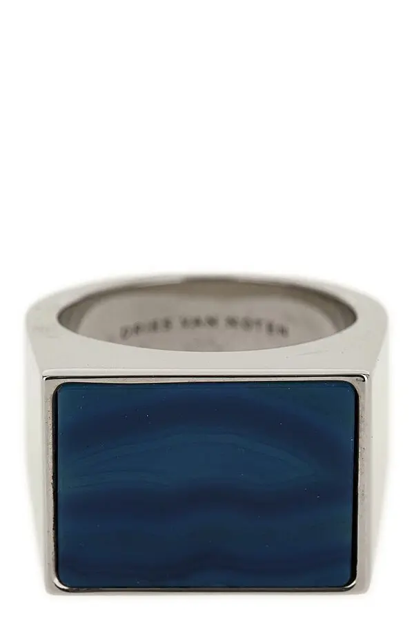 Dries Van Noten Singet' Ring With Stone - Blue