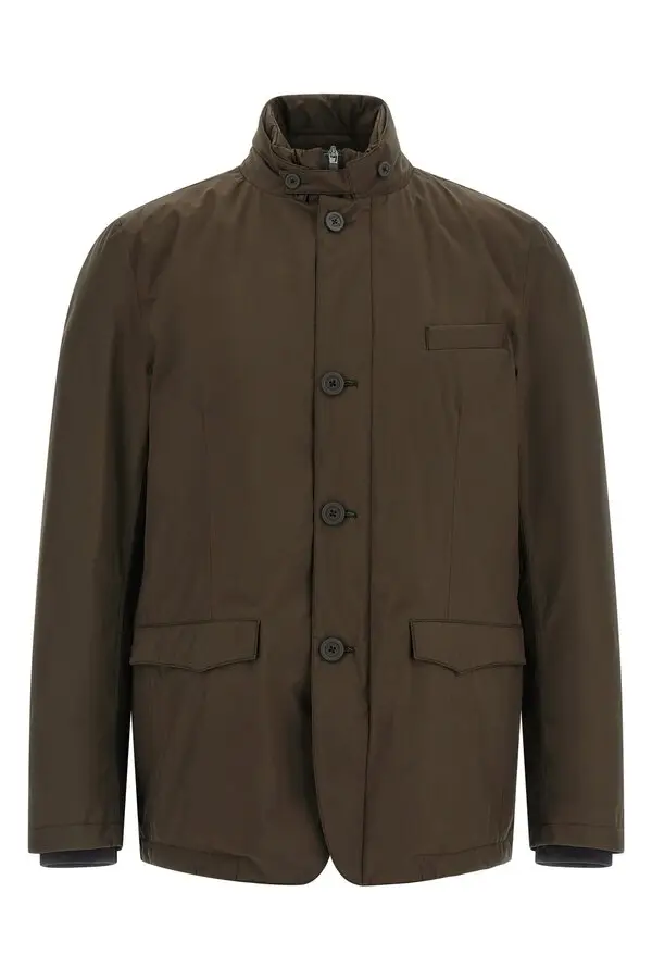 Herno Bib Insert Jacket - Brown