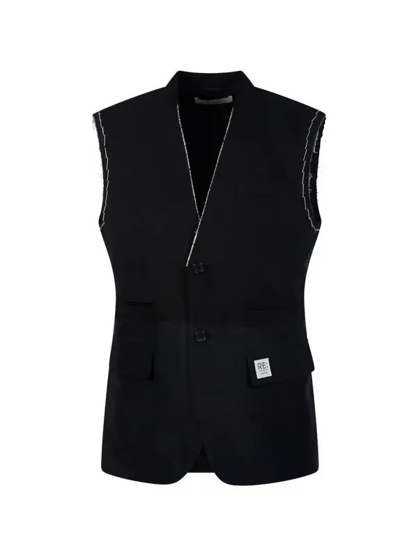 RE CODE Raw-edge Contrast-stitch Waistcoat