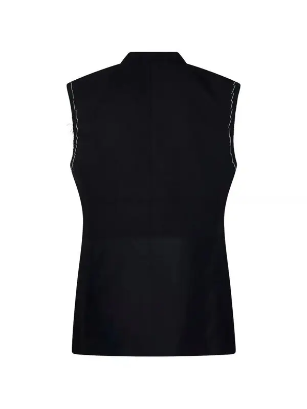 RE CODE Raw-edge Contrast-stitch Waistcoat
