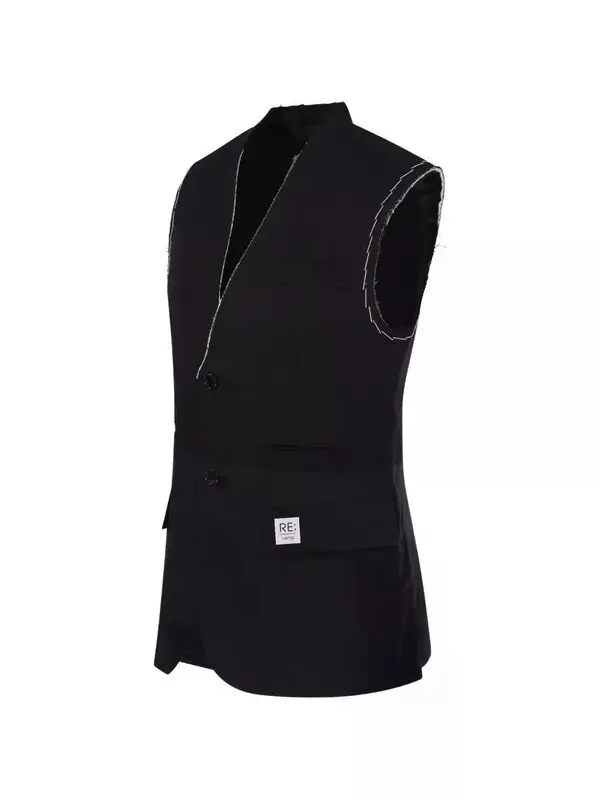 RE CODE Raw-edge Contrast-stitch Waistcoat