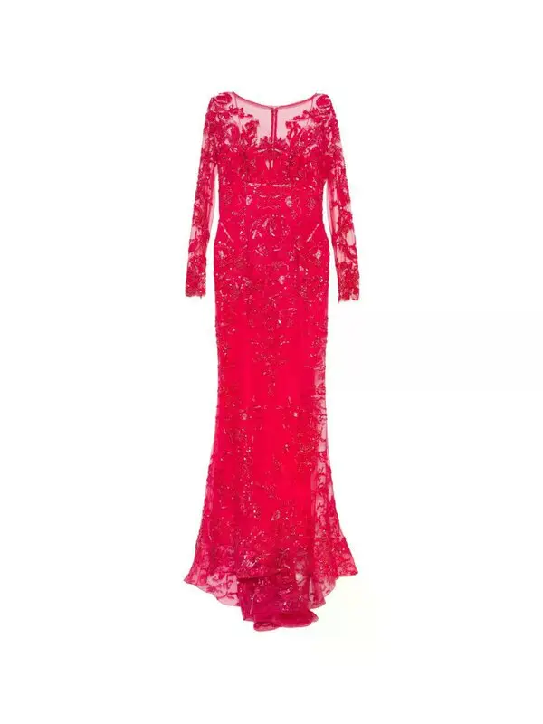 Zuhair Murad Lace-embellished Fishtail Gown - Pink