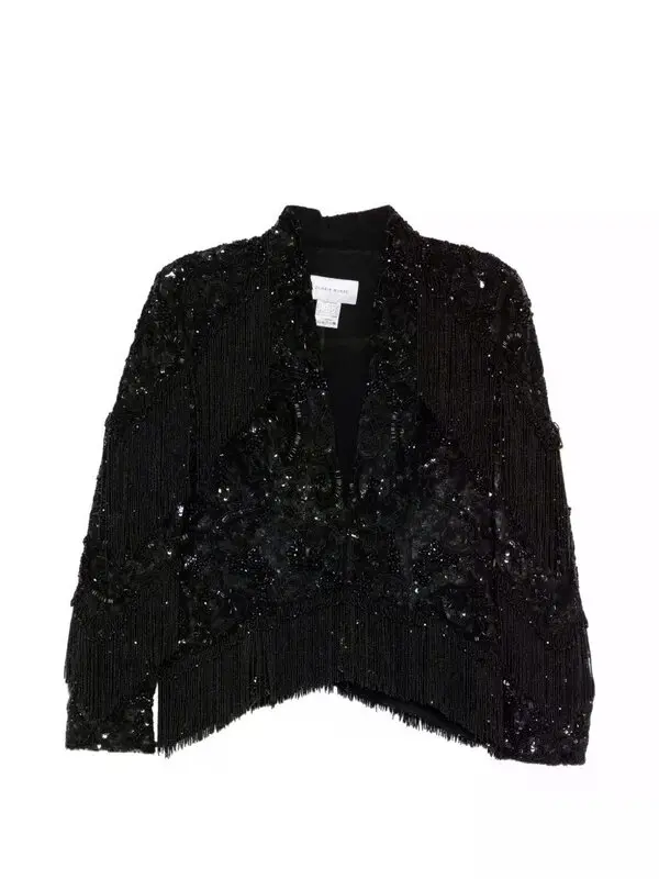 Zuhair Murad Beaded Fringed Jacket - Black