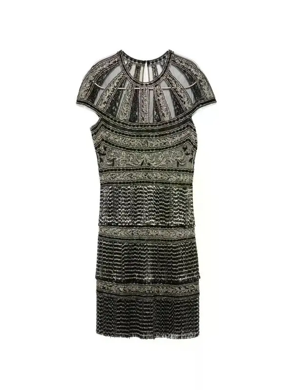 Naeem Khan Art Deco Dress - Black