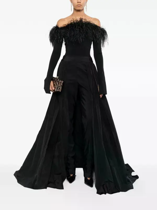 Naeem Khan Overskirt Silk Trousers