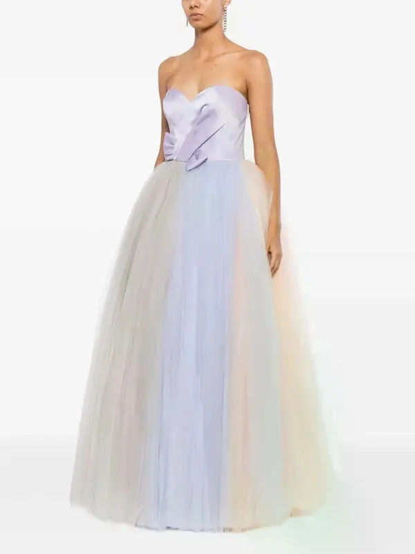 Viktor & Rolf Strapless Rainbow Tulle Gown