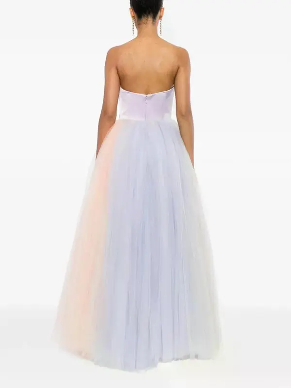 Viktor & Rolf Strapless Rainbow Tulle Gown