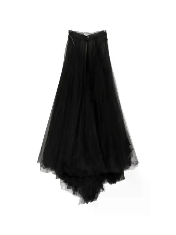 Monique Lhuillier Illusion Tulle Overlay Skirt