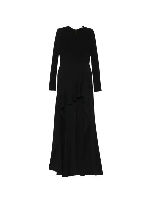 Elie Saab High-low Hem Dress - Black