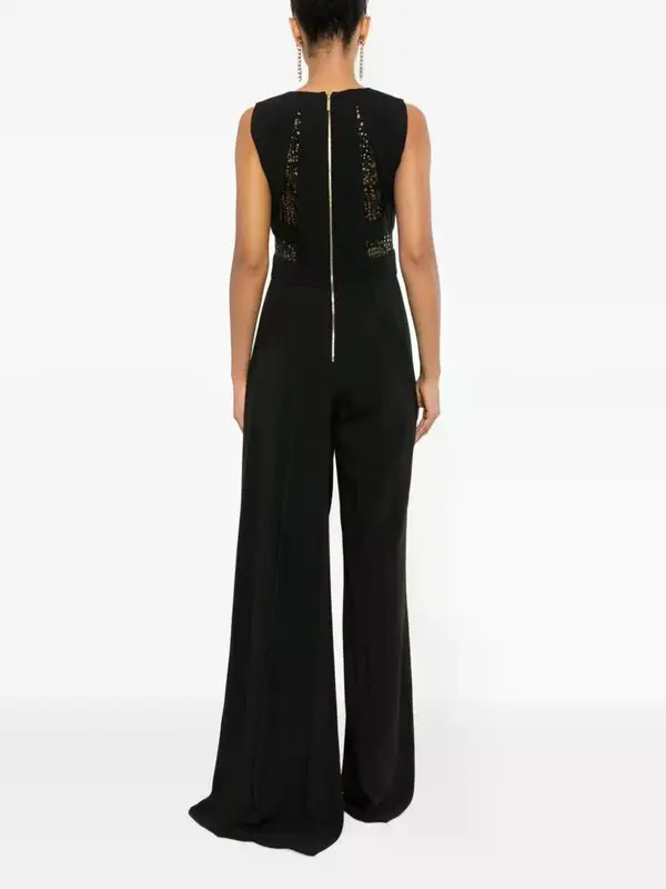 Elie Saab Lace-insert Peplum Jumpsuit