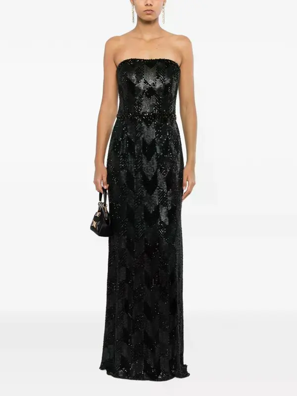 Jenny Packham Sequin-embellished Evening Gown