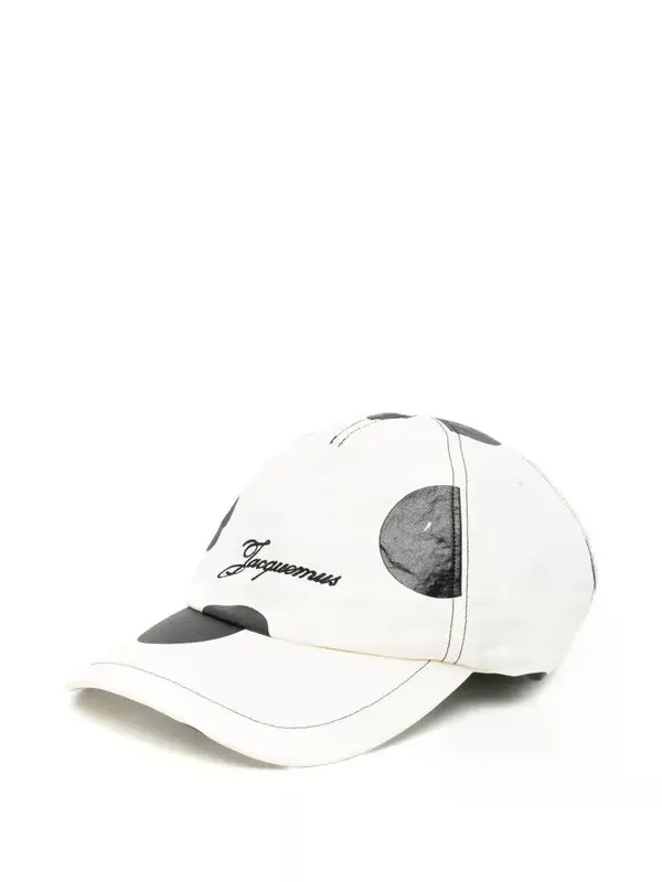 Jacquemus Polka-dot Logo-embroidered Baseball Cap - Neutrals