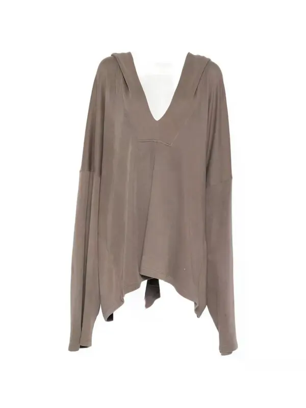 Rick Owens Long-sleeve Kaftan Hoodie - Brown