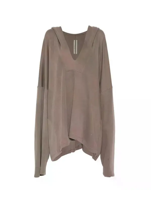 Rick Owens Long-sleeve Kaftan Hoodie - Brown