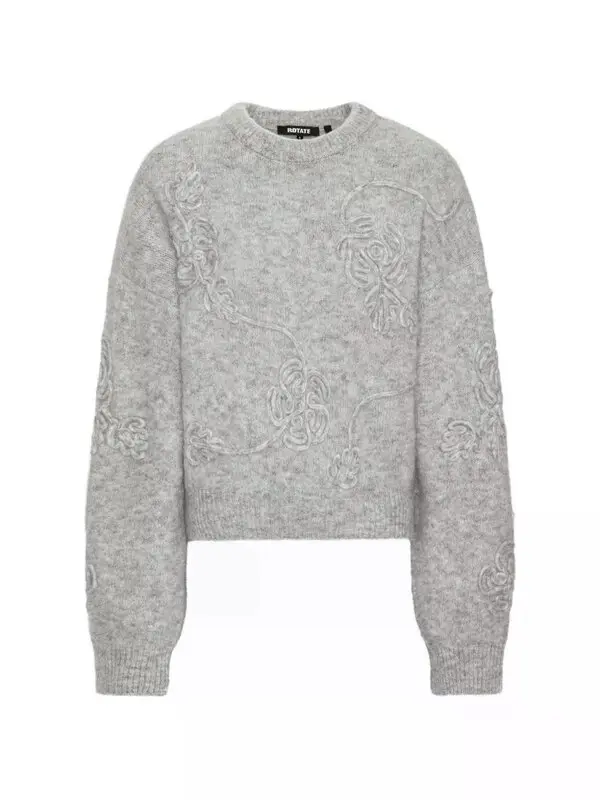 ROTATE BY BIRGER CHRISTENSEN 3d Flower Knit - Grey