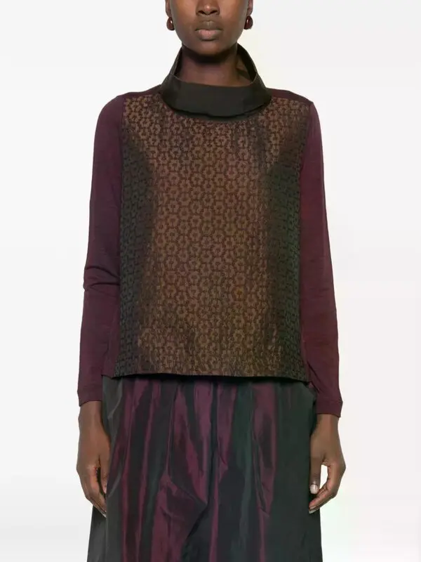 WHYCI MILANO High-neck Long-sleeve T-shirt