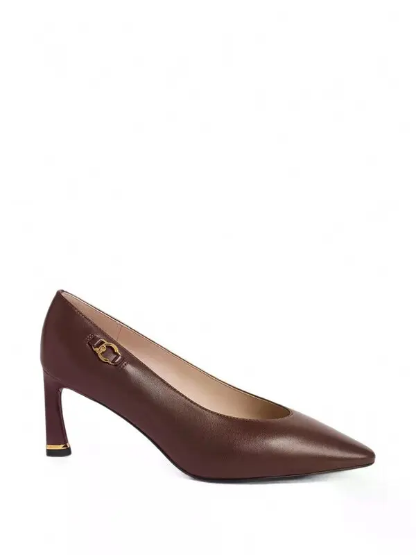 COCCINELLE C-look Logo-plaque Pointed-toe Pumps - Brown