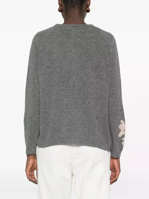 WHYCI MILANO Floral-applique Sweater