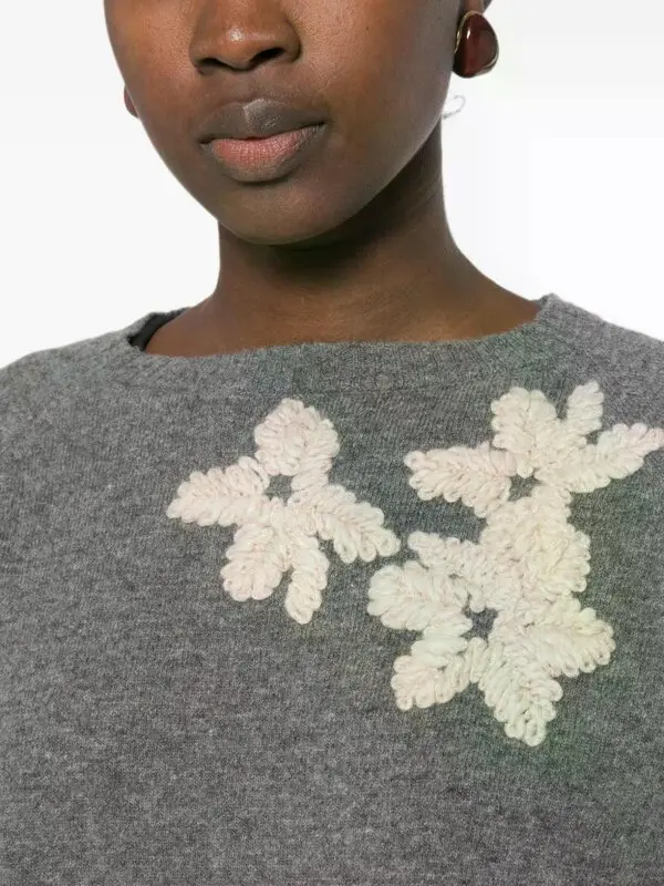 WHYCI MILANO Floral-applique Sweater