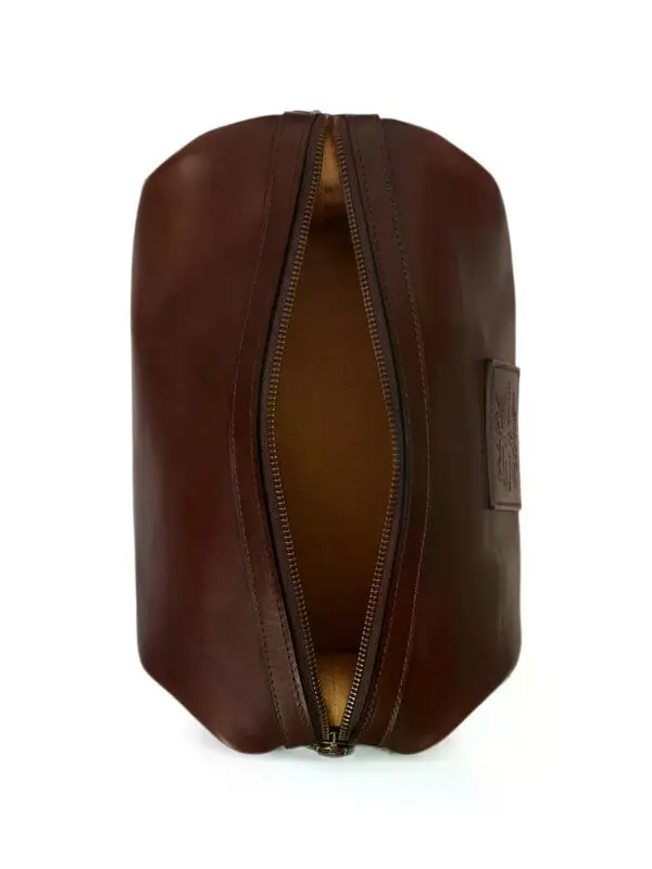 Polo Ralph Lauren Logo-patch Leather Wash Bag