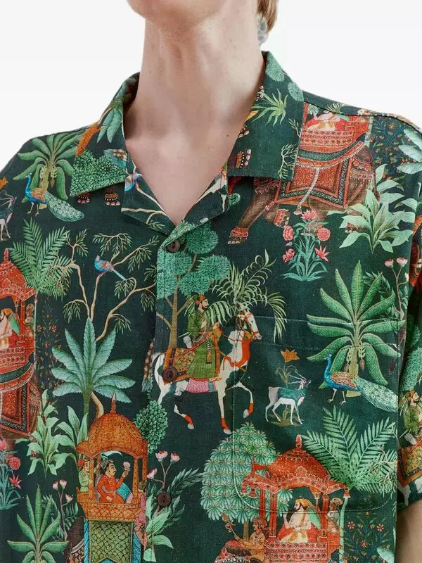 AFTERMATHS Graphic-print Short-sleeve Shirt