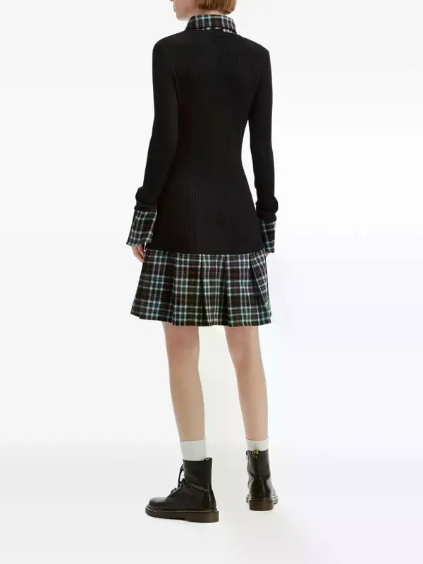 Izzue Check-pattern Pleated Dress