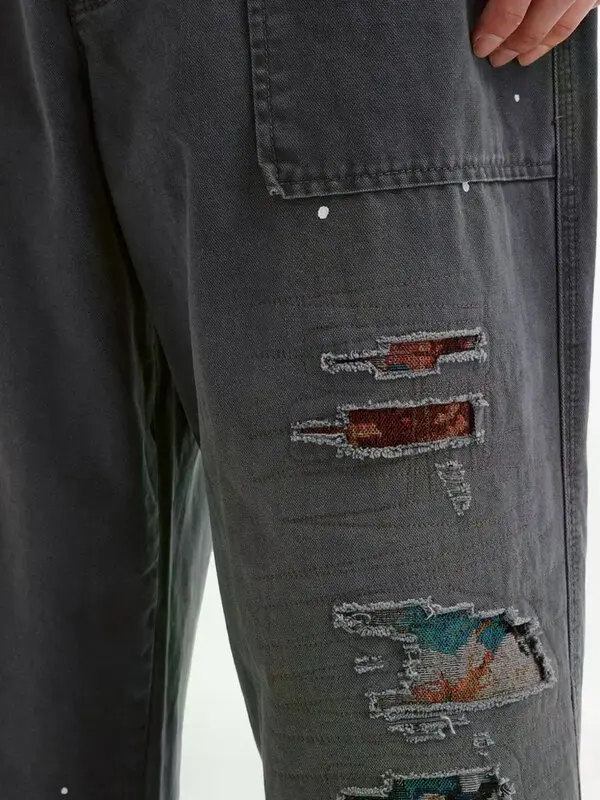 AFTERMATHS Paint-splatter Distressed-effect Jeans