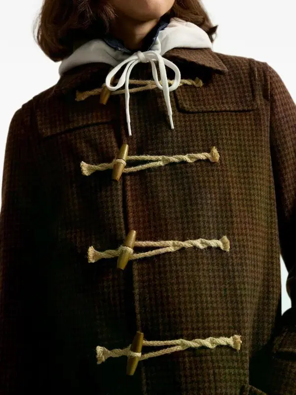 Polo Ralph Lauren Houndstooth Wool Toggle Coat