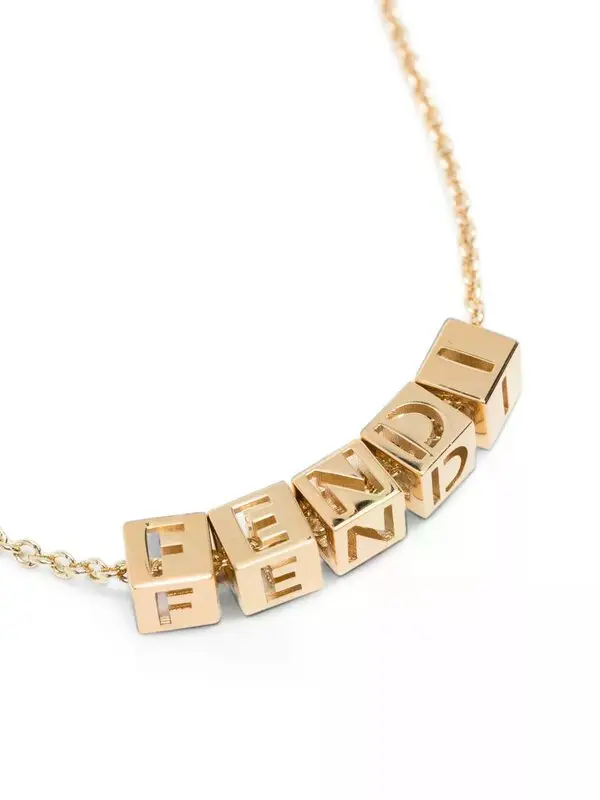 Fendi Logo-dice Pendant Necklace