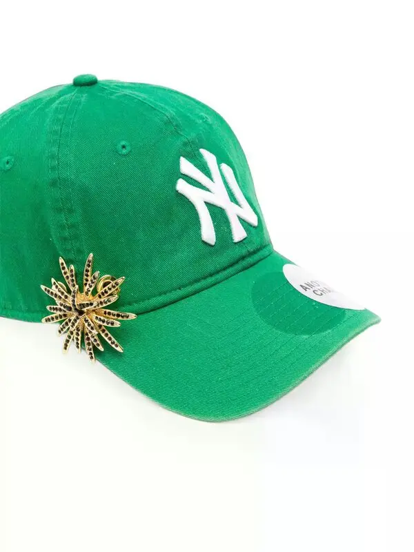 ANOTHER CHANCE Logo-embroidered Brooch-detail Baseball Cap