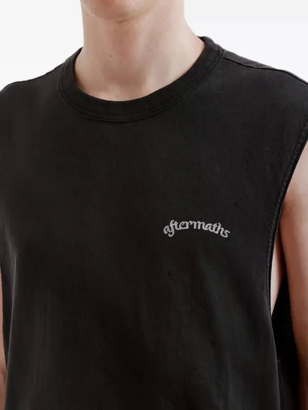 AFTERMATHS Graphic-print Cotton Tank Top